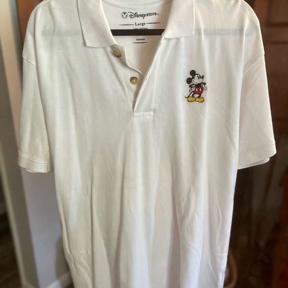 Disney | Shirts | Disney White Polo Shirt With Mickey Mouse Embroidery ...